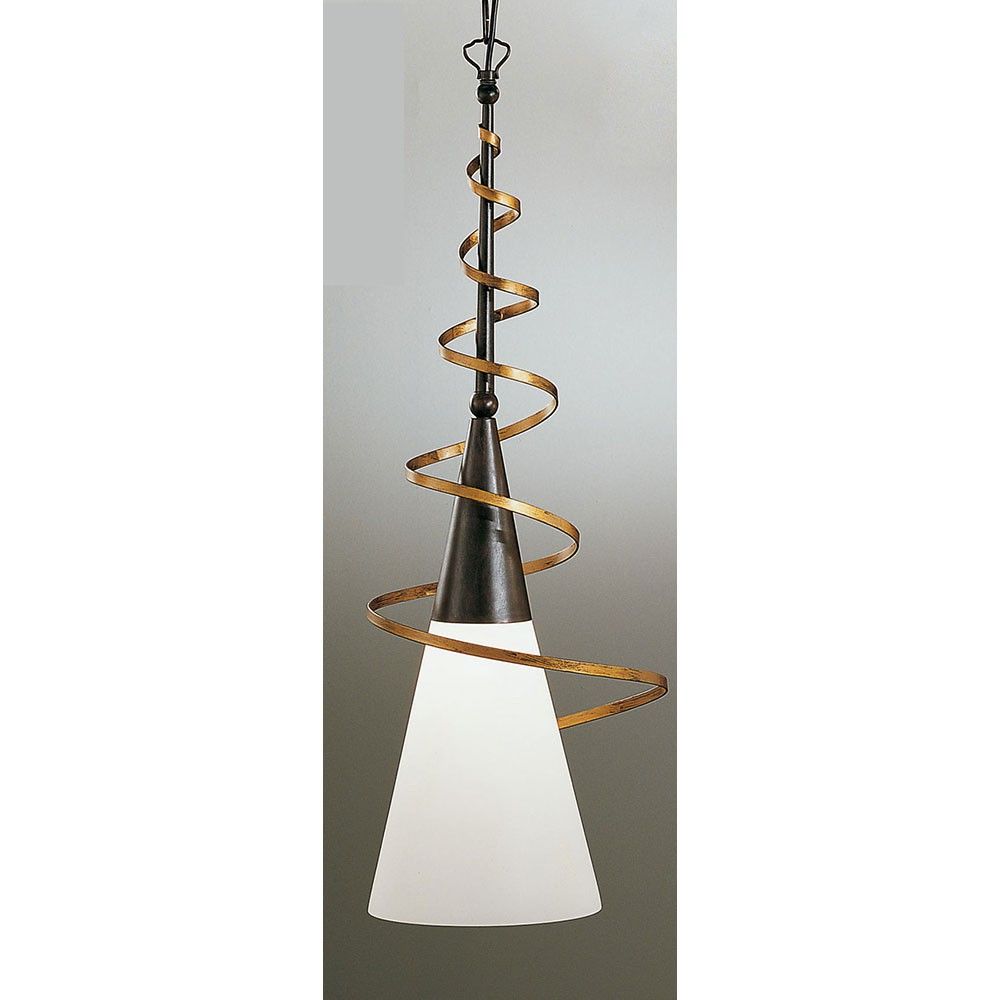 Torch Spiral Pendulum rust-antique Ø 18cm | Exklusive Lampen bei Skapetze