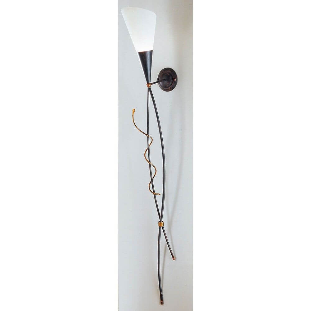 Torch rust-antique spiral small gold 163cm | Exklusive Lampen bei Skapetze