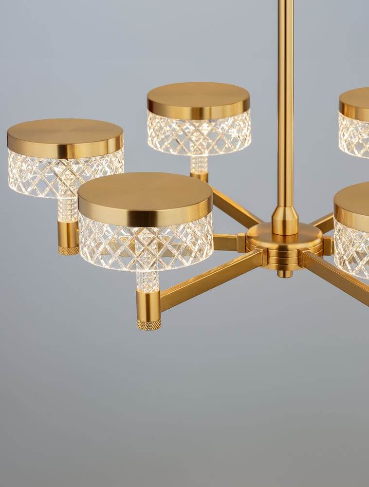 Bion LED pendant light 6-light Ø 70.7cm 3000K Gold – skapetze®