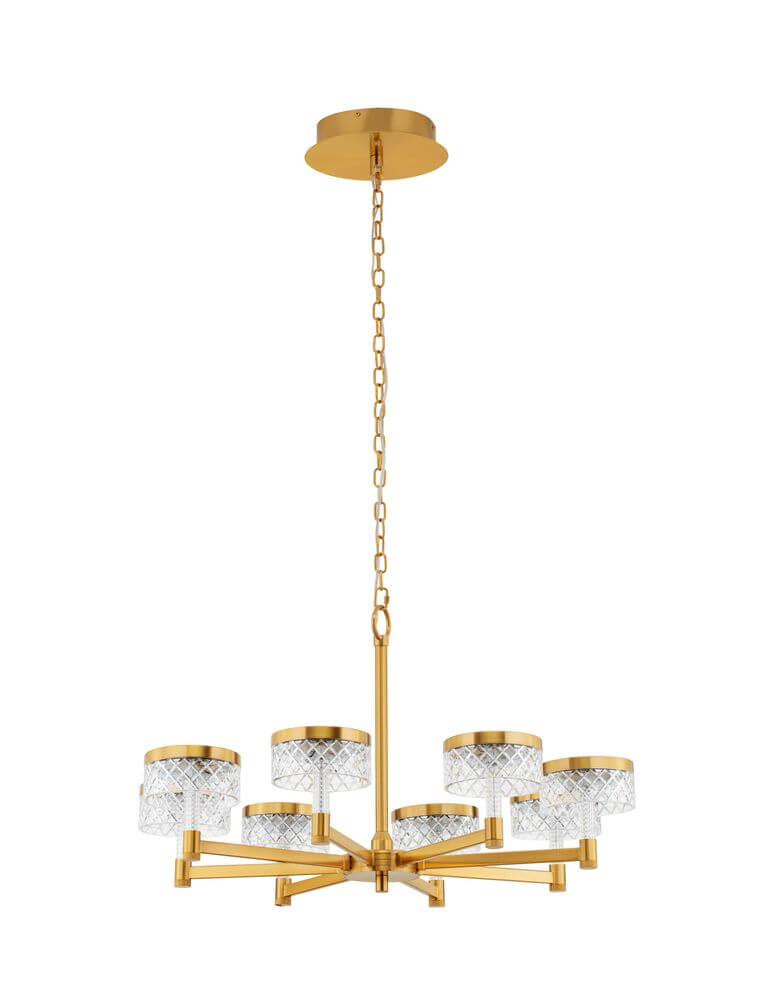 Bion LED Pendelleuchte 8-flammig Ø 80,7cm 3000K Gold | skapetze®