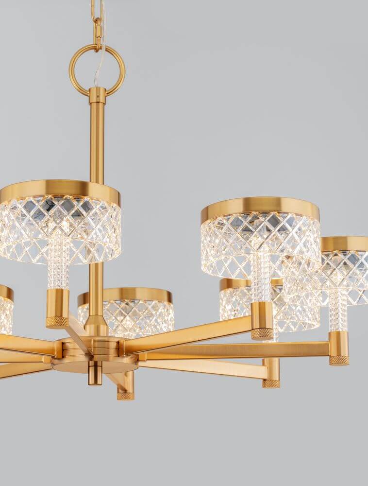 Bion LED Pendelleuchte 8-flammig Ø 80,7cm 3000K Gold | skapetze®