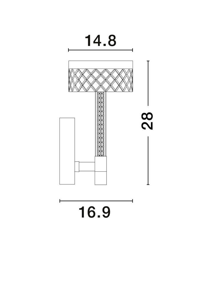Bion LED Wandleuchte Ø 14,8cm 3000K Gold | skapetze®