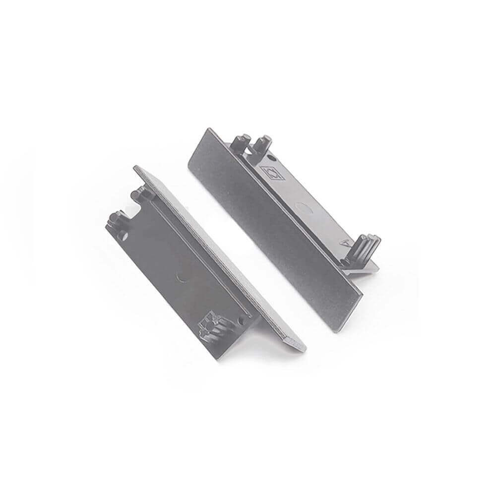 End caps 2 Set for installation profile TRACTION Type H silver buy ...