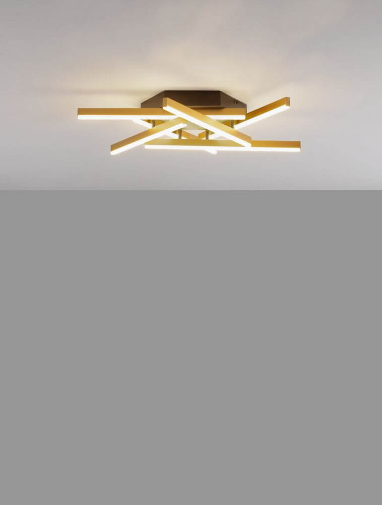 Lámpara de techo LED Hyde 3000K dorado, negro – skapetze® - Licht ...