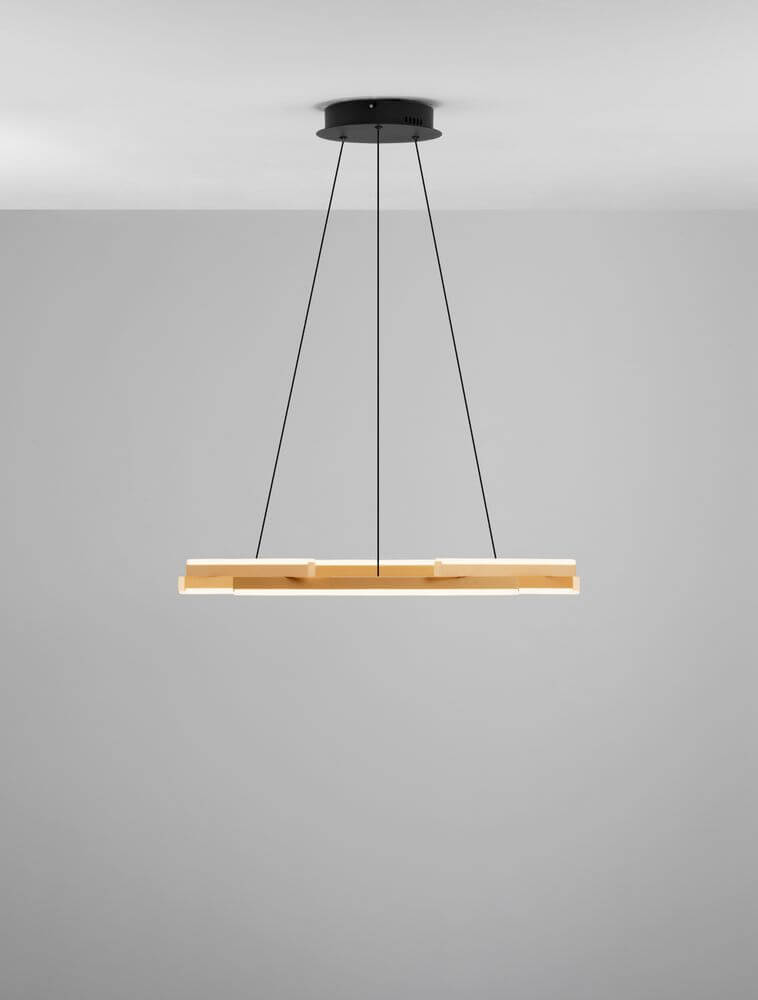 Hyde LED Pendelleuchte 3000K – Gold-Gebürstet, Schwarz