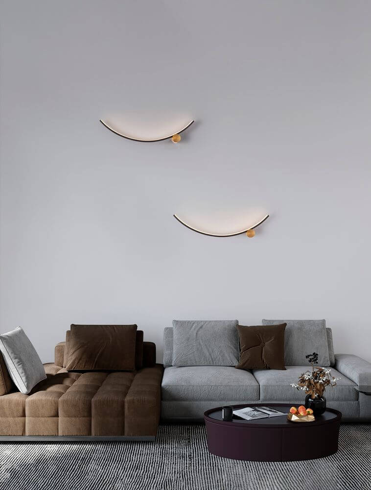 Kima LED Wandleuchte Bogen 3000K Schwarz, Gold | skapetze®