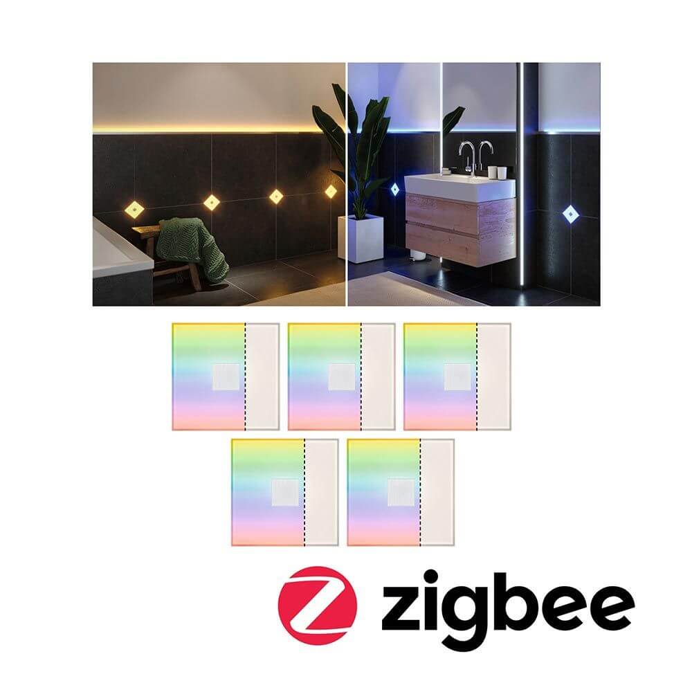 Buy Lumitile LED tiles Square 5 Set Metal Plastic online | skapetze®