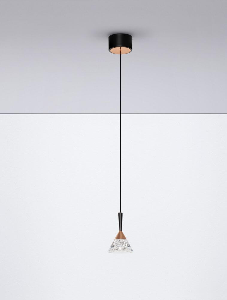 Paluz LED Pendelleuchte - Eleganz in Schwarz & Roségold
